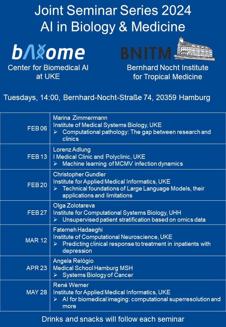 ‘AI in Biology & Medicine’ Seminar series 2024 – bAIome