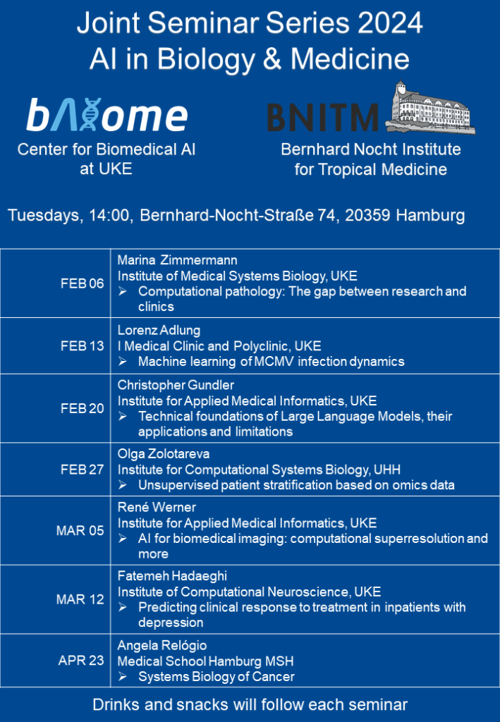 ‘AI in Biology & Medicine’ Seminar series 2024 - bAIome
